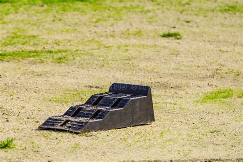 Camper Leveling Block In Use Stock Photo Image Of Block Stabilizer