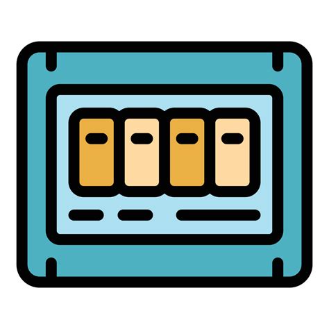 Fuse Box Icon Color Outline Vector 15889637 Vector Art At Vecteezy