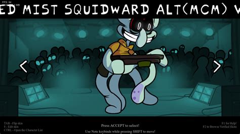 [psych Online]mcm Squidward Skins Oldandnew Mod For Friday Night Funkin Fnf Mods
