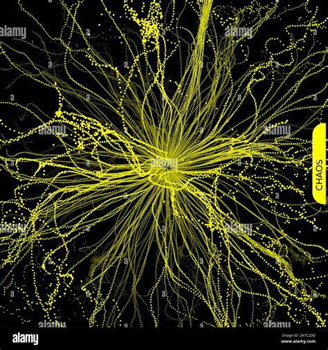 Abstract Science Or Technology Background Array With Dynamic Particles