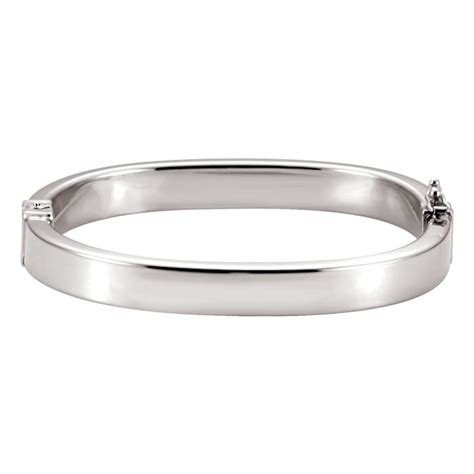 Diamond2deal Sterling Silver 8 Mm Hinged Bangle 6 12 Bracelet For
