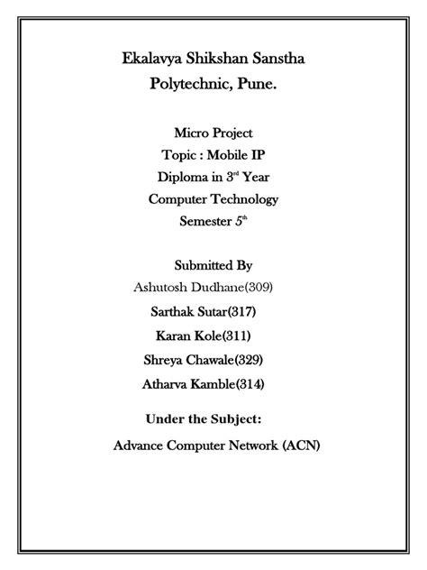Acn Micro Project 1 Pdf Internet Protocol Suite Wide Area Network