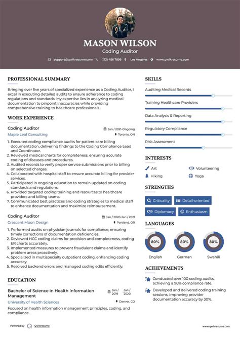 10 Coding Auditor Resume Samples And Templates For 2026
