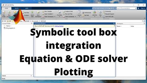 Integration Equation And Ode Solver And Plotting In Matlab Symbolic