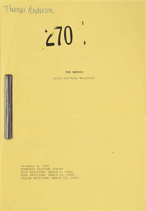 Keanu Reeves Signed Letter And Matrix Script Rr Auction