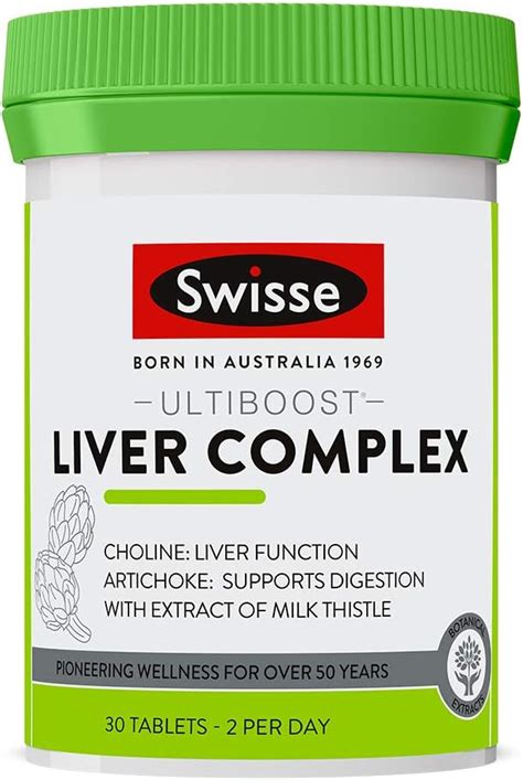 Swisse Ultiboost Liver Complex Tablets Liver And Digestion Support Vegan Supplement 30