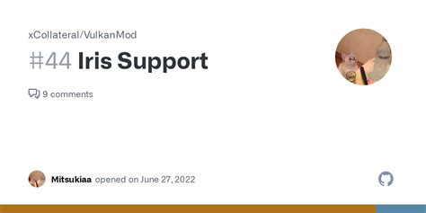 Iris Support Issue XCollateral VulkanMod GitHub