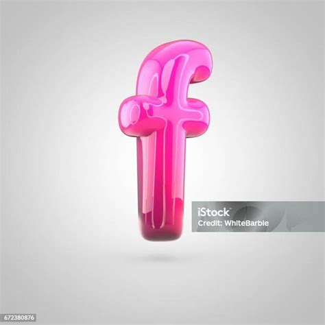 글로시 레드와 핑크 그라데이션 페인트 흰색 배경에 고립 된 알파벳 편지 F 소문자 0명에 대한 스톡 벡터 아트 및 기타 이미지