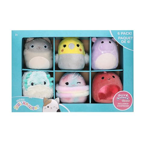 Squishmallows Travel Set 5in Plush Toys Variety Box Includes 1 Fuzz