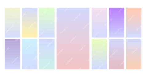 Premium Vector Holographic Pastel Color Gradient For Screen And Mobile Apps