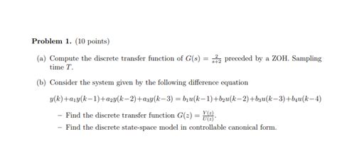 Solved Problem Points A Compute The Discrete Chegg