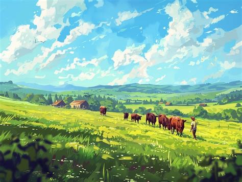 Farm Lifestyle Digital Art Ai Generated Image