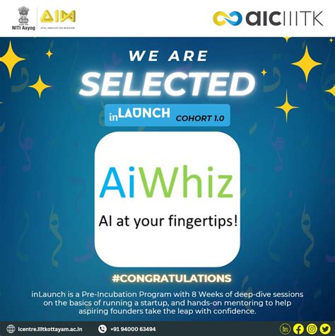 Smithish Jose On Linkedin Thank You Aic Iiitkottayam Selecting Aiwhiz