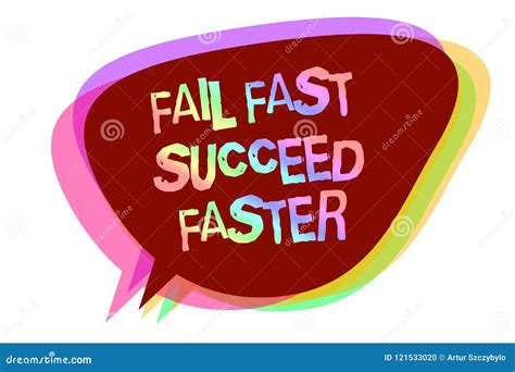 Text Sign Showing Fail Fast Succeed Faster Conceptual Photo Dont Give