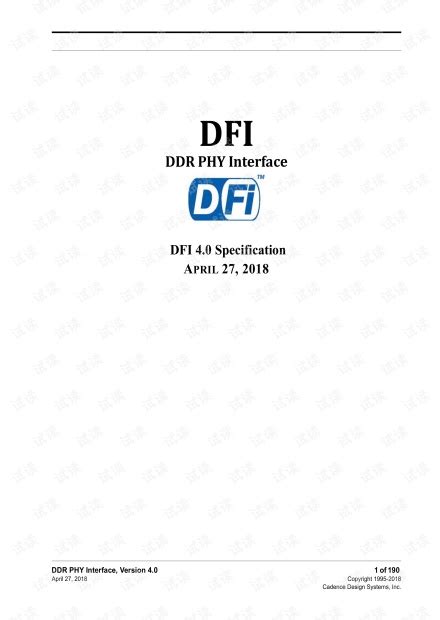Ddrphyinterfacespecificationv40pdf资源 Csdn下载