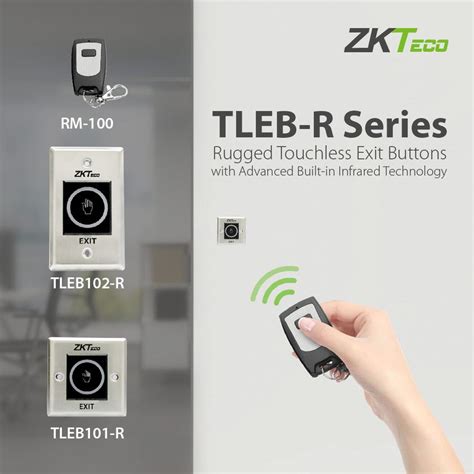 Zkteco Non Contact Exit Button With Remote Key Tleb101 R Linkserve