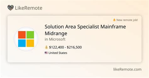 📩 Solution Area Specialist Mainframe Midrange At 🏢 Microsoft Salary 💰