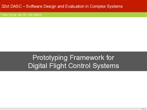 Pdf Prototyping Framework For Digital Flight Control Systems