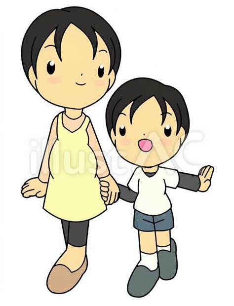 母子イラスト No 135957｜無料イラスト・フリー素材なら「イラストac」