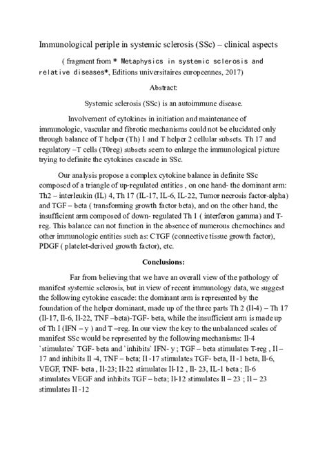 Pdf Biomarkers In Systemic Sclerosis Susan Castro