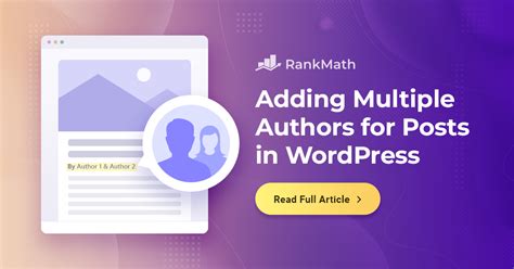 how to easily add multiple authors for posts in wordpress rank math