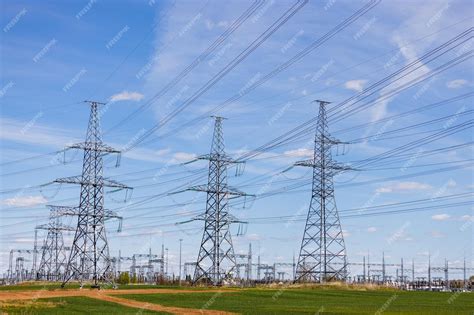 Torres Eléctricas De Alta Tensión Líneas Eléctricas De Transmisión Y