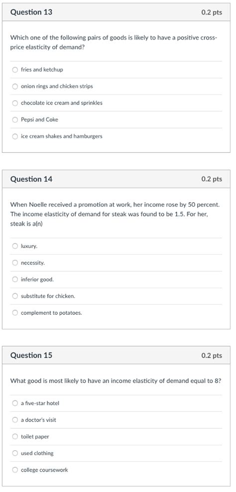 Solved Question 13 0 2 Pts Which One Of The Following Pairs