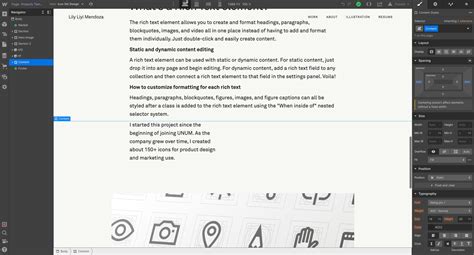 how to style rich text block for different cms layouts cms forum