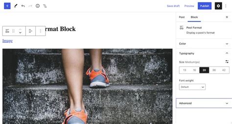 new block plugin displays post formats