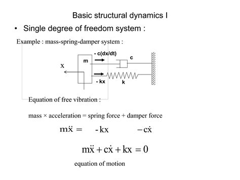 Basic Dynamics Of Structures In Civil Engineering PPT