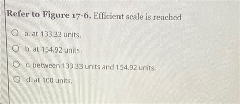 Solved Refer To Figure 17 6 ﻿efficient Scale Is Reacheda