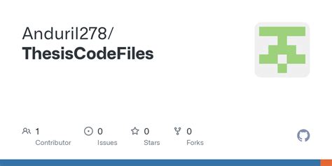 GitHub Anduril ThesisCodeFiles