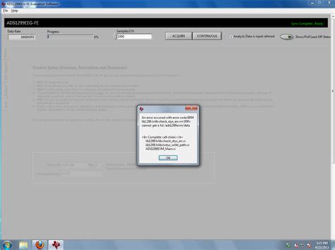 Problem With Data Rate For Ads1299ecg Fe Software Data Converters