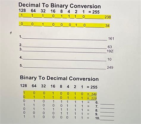 Solved Binary To Decimal Conversion Chegg