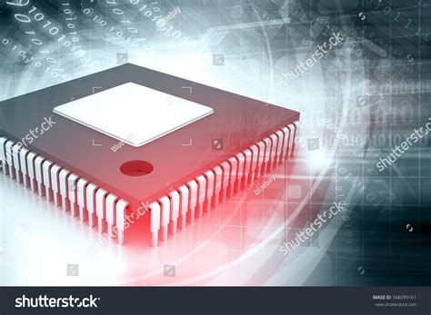 Integrated Circuit On Binary Background Ic Stock Illustration 348099161