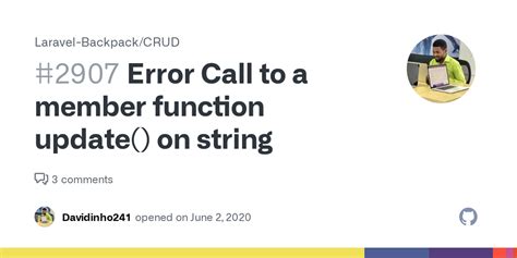Error Call To A Member Function Update On String · Issue 2907