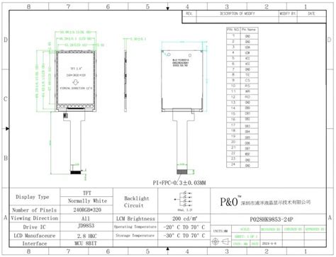 Polcd 2 8 Inch 240x320 Ips Tft Lcd Screen Spi Jd9853 Ic All Free Viewing Angle Panel Display Module