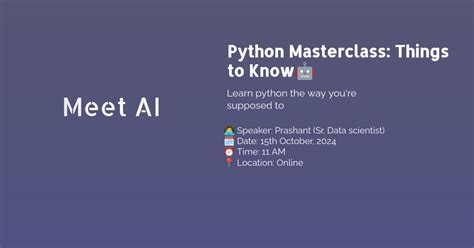 Prashant Singh On Linkedin Python Data Ml Event Social