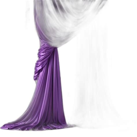 Premium Psd Purple Curtains Psd On A White Background