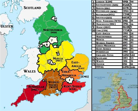 Map Of England Within A Federal Uk Oc Imaginarymaps