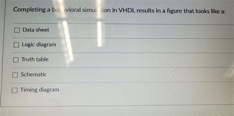 solved completing a bel vioral simul ion in vhdl results in