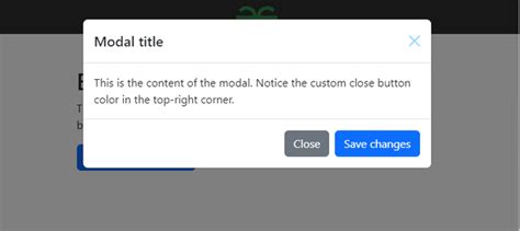 How To Change Close Button Color In Bootstrap GeeksforGeeks
