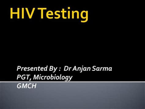 laboratory diagnosis of hiv ppt