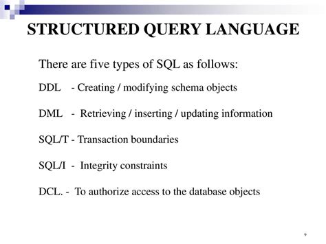 STRUCTURED QUERY LANGUAGE Chandra S. Amaravadi. - ppt download