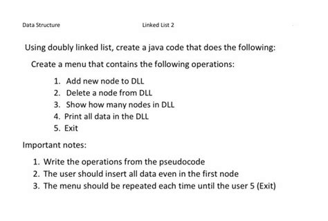 Solved Data Structure Linked List 2 Using Doubly Linked