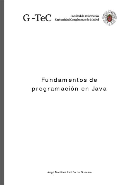 fundamentos de programcion en java pdf java lenguaje de