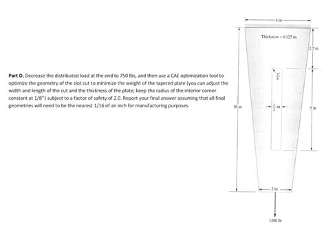 Solved Part D Decrease The Distributed Load At The End To