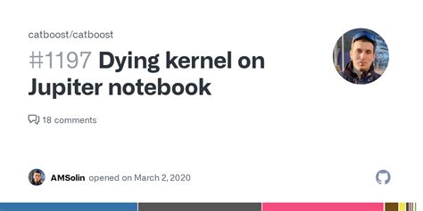 Dying Kernel On Jupiter Notebook · Issue 1197 · Catboostcatboost · Github