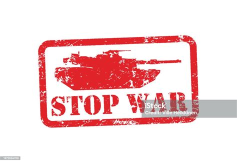 전쟁 그런지 고무 스탬프 텍스트를 중지합니다 세계 대전 기호 아이콘이 없습니다 벡터 일러스트 이미지입니다 흰색 배경에 격리 개념에 대한 스톡 벡터 아트 및 기타 이미지
