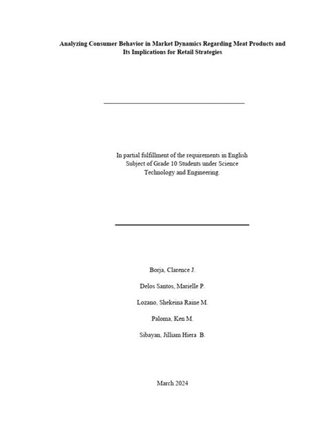 Thesis In English G1 Pdf Consumer Behaviour Behavior